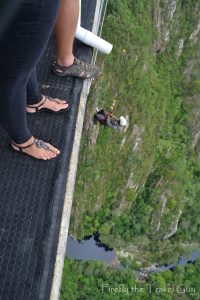 The Bloukrans Bridge on the border of the Eastern and Western Cape ...